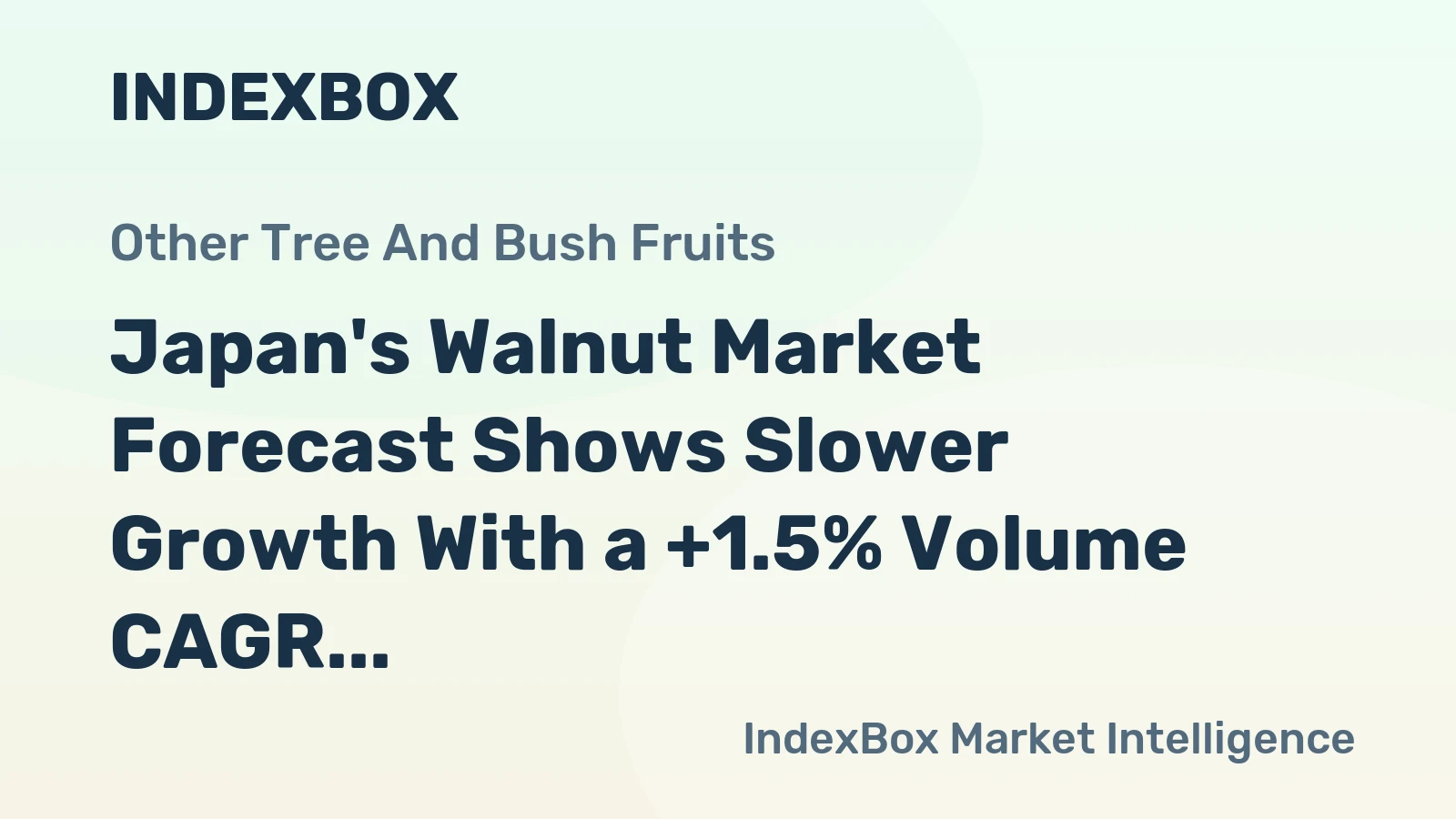 Japan's Walnut Market Forecast Shows Slower Growth With a +1.5% Volume CAGR Through 2035