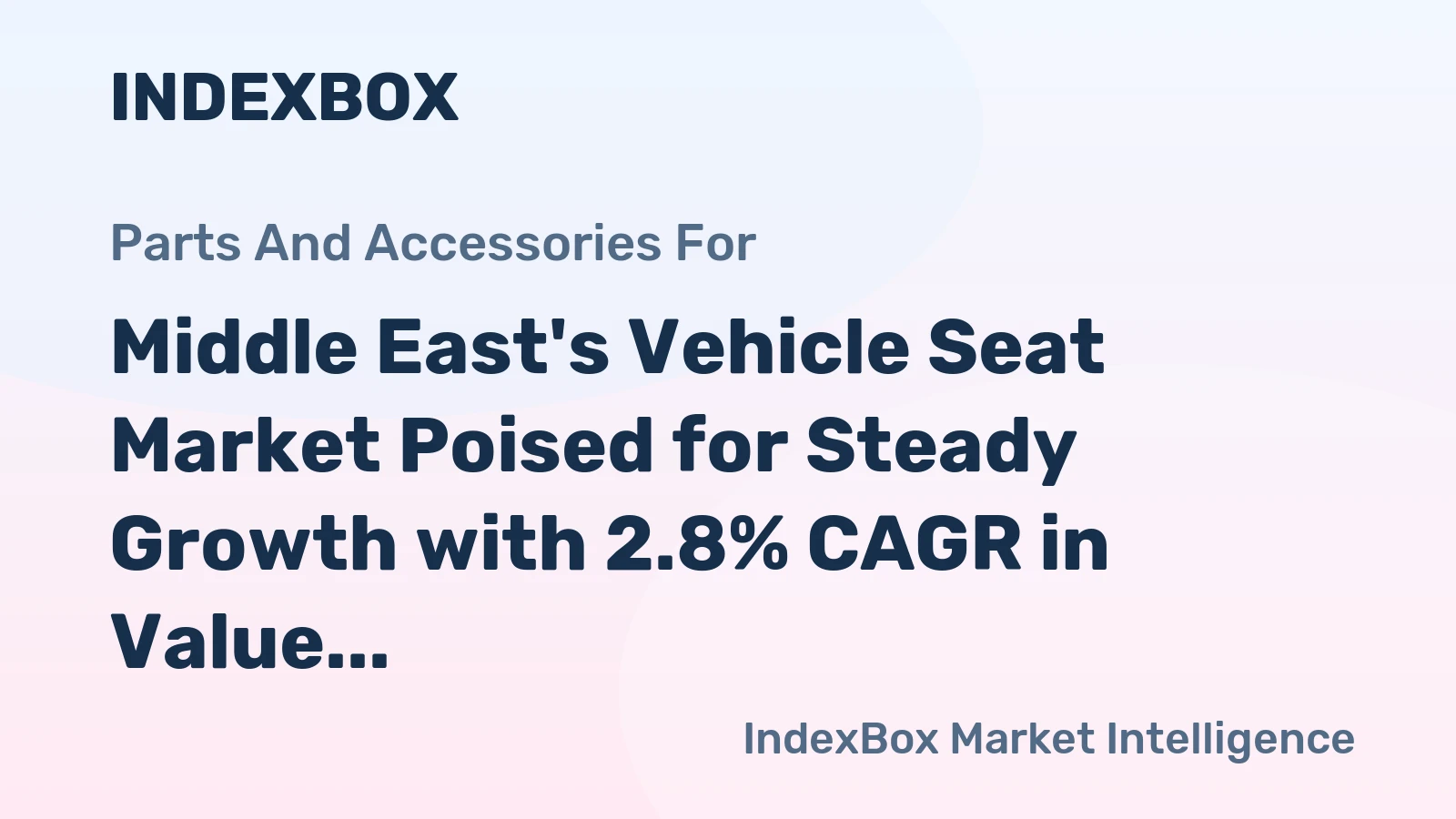 Middle East's Vehicle Seat Market Poised for Steady Growth with 2.8% CAGR in Value