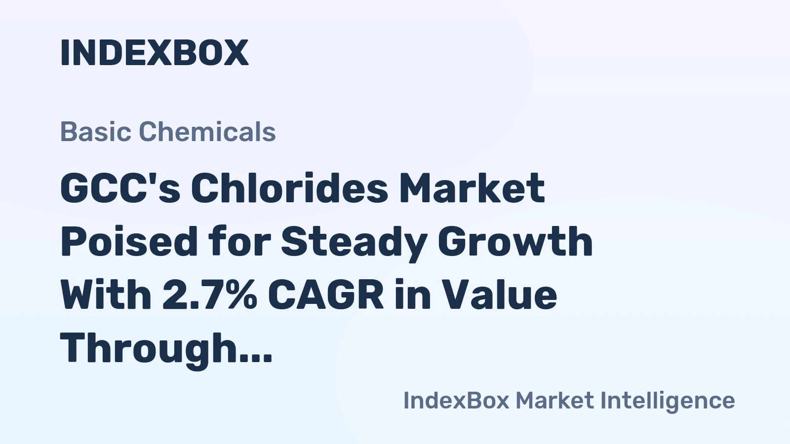 GCC's Chlorides Market Poised for Steady Growth With 2.7% CAGR in Value Through 2035