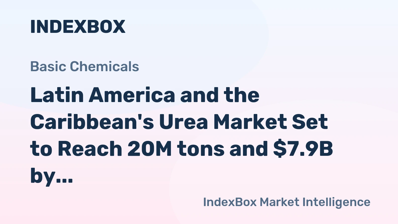 Latin America and the Caribbean's Urea Market Set to Reach 20M tons and $7.9B by 2035