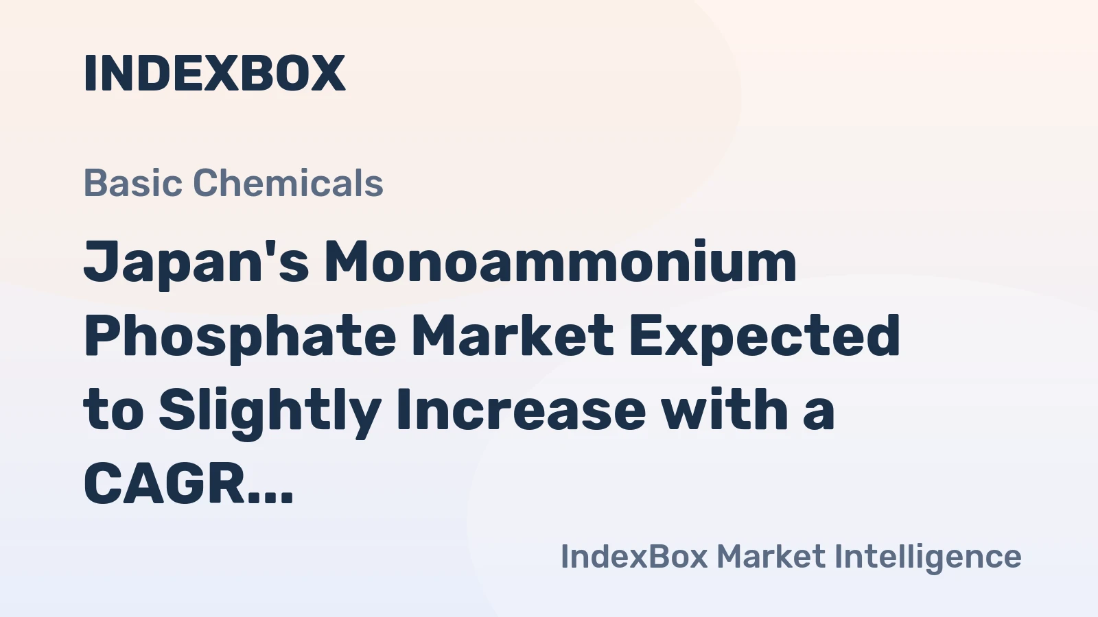 Japan's Monoammonium Phosphate Market Expected to Slightly Increase with a CAGR of +0.8% from 2024 to 2035