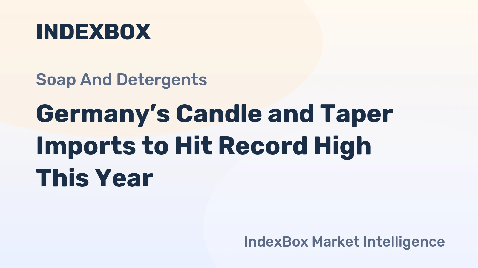 Germany’s Candle and Taper Imports to Hit Record High This Year