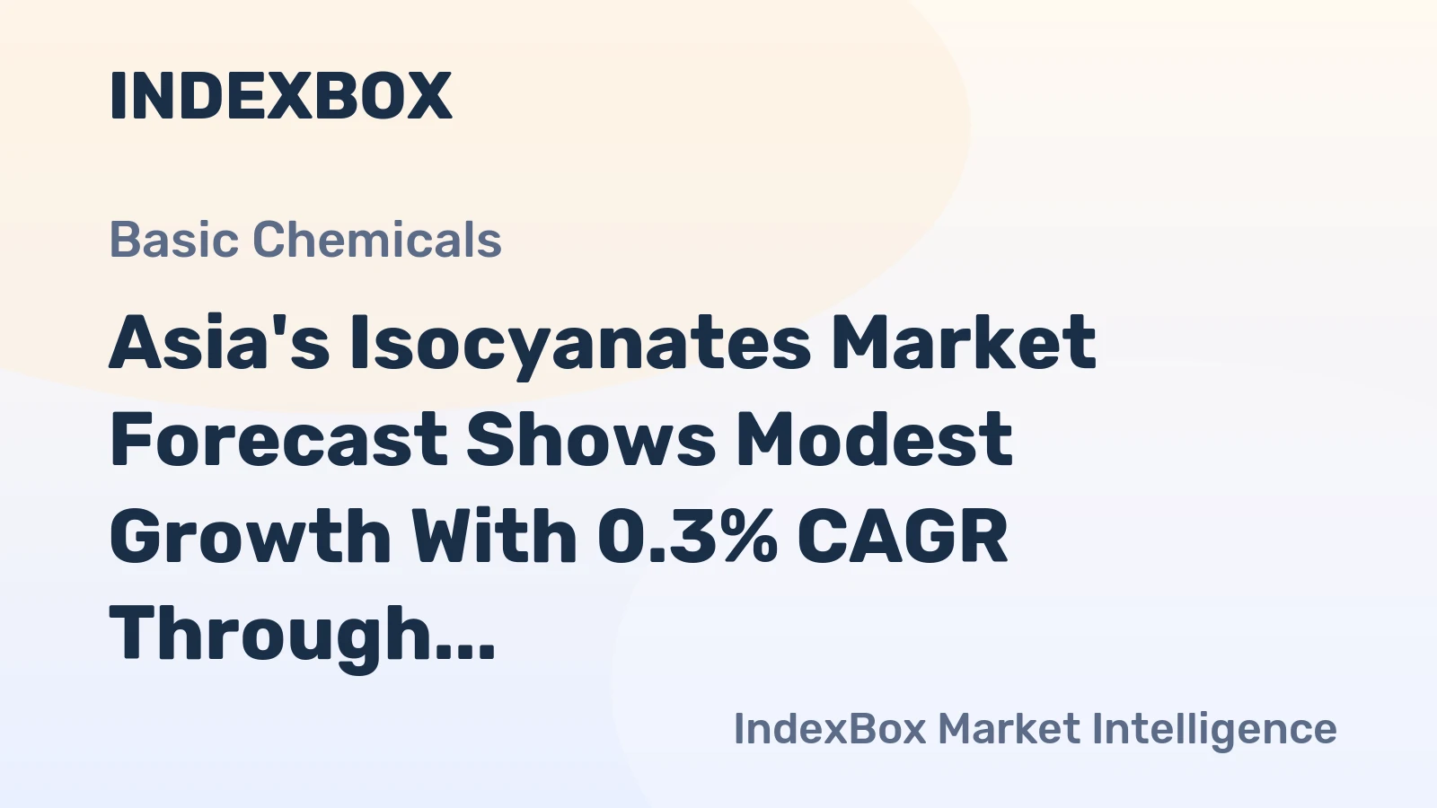 Asia's Isocyanates Market Forecast Shows Modest Growth With 0.3% CAGR Through 2035