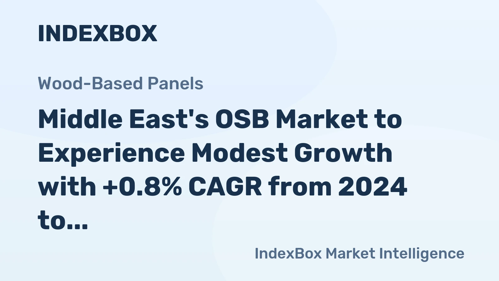 Middle East's OSB Market to Experience Modest Growth with +0.8% CAGR from 2024 to 2035