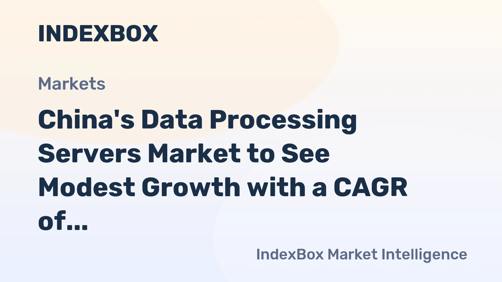 China's Data Processing Servers Market to See Modest Growth with a CAGR of +0.7% from 2024 to 2035