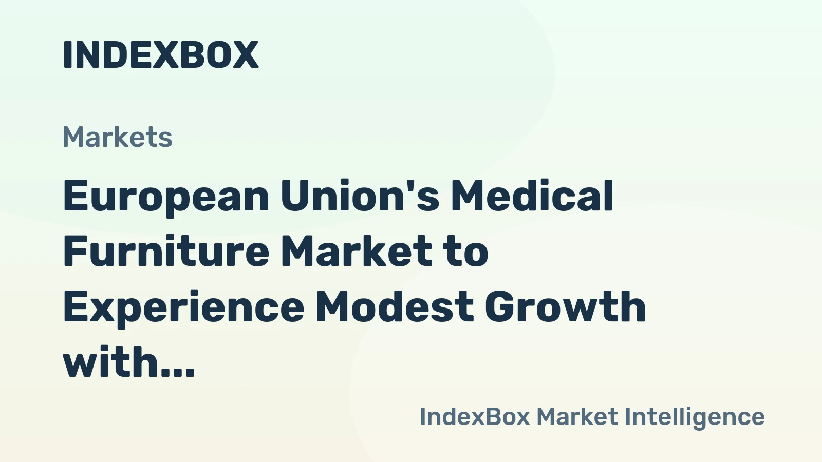 European Union's Medical Furniture Market to Experience Modest Growth with 1.2% CAGR over the Next Decade