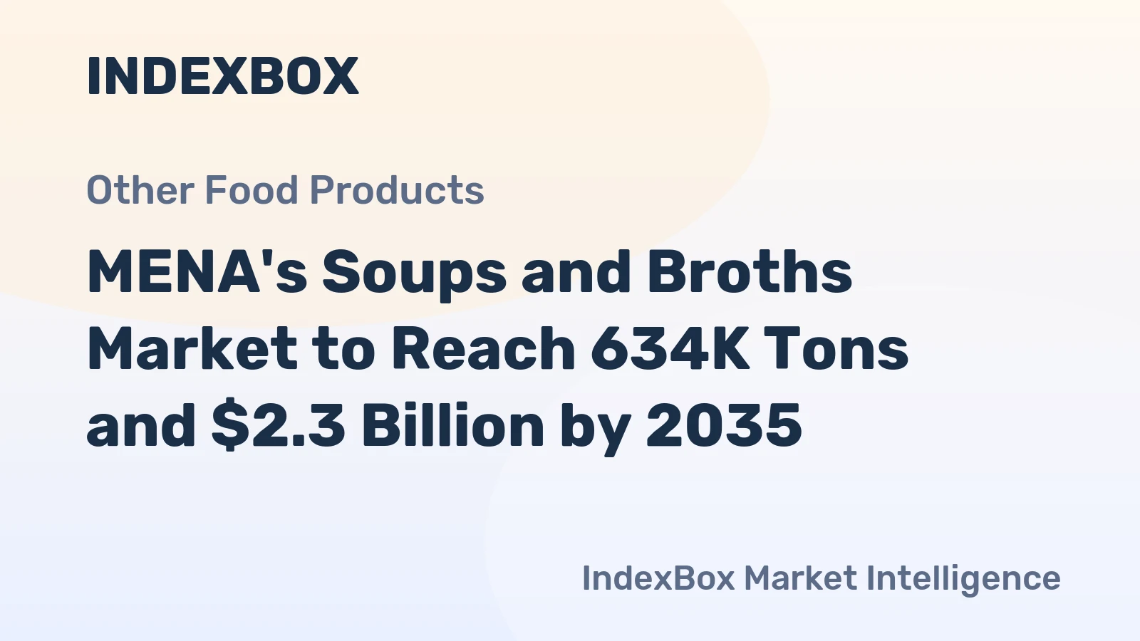 MENA's Soups and Broths Market to Reach 634K Tons and $2.3 Billion by 2035