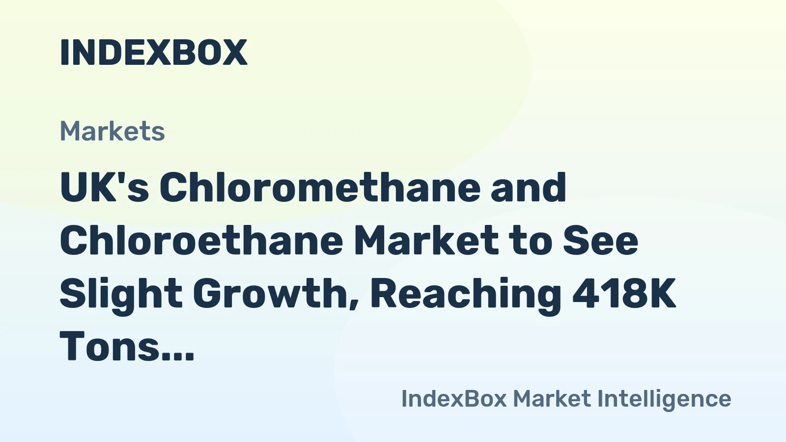 UK's Chloromethane and Chloroethane Market to See Slight Growth, Reaching 418K Tons and $544M by 2035