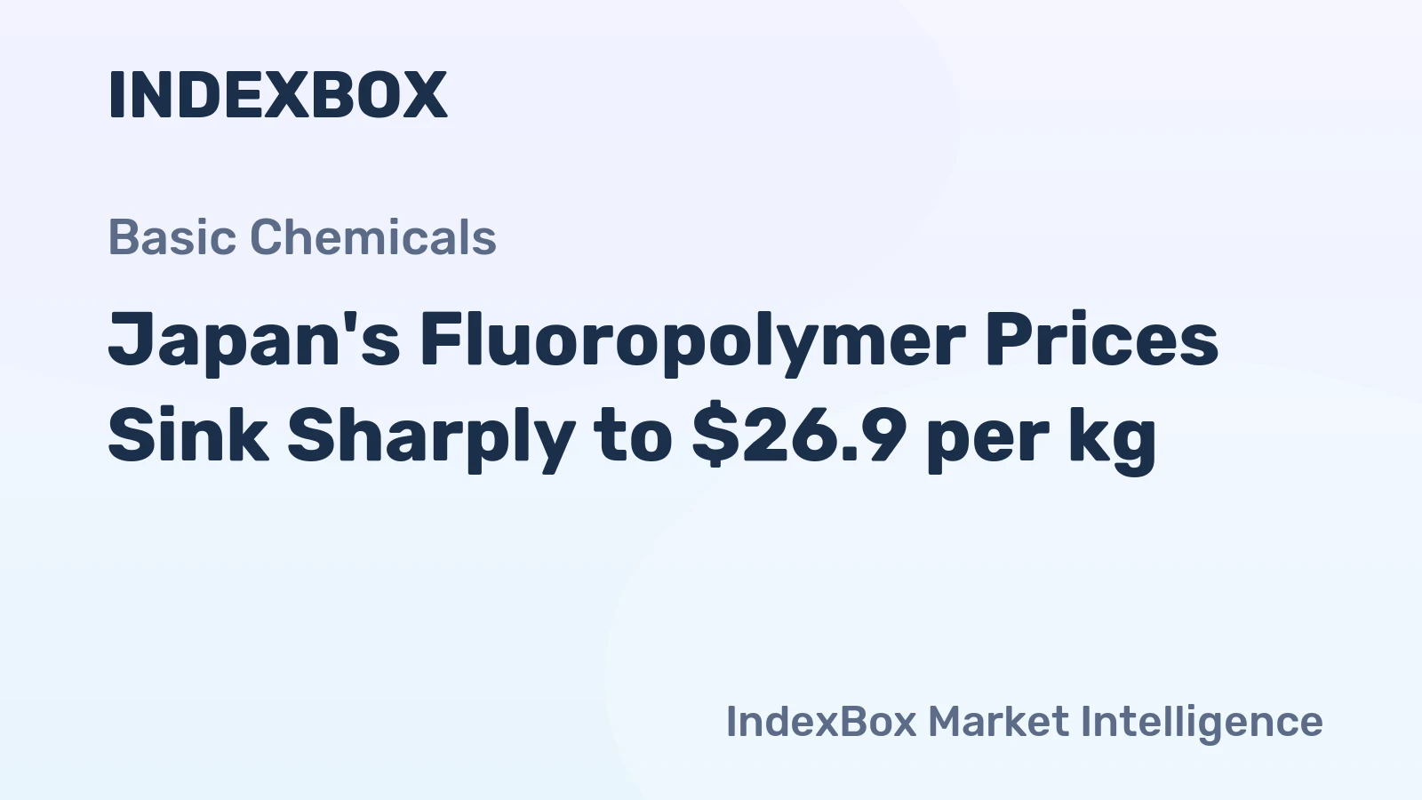 Japan's Fluoropolymer Prices Sink Sharply to $26.9 per kg