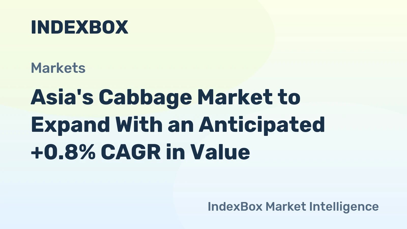 Asia's Cabbage Market to Expand With an Anticipated +0.8% CAGR in Value