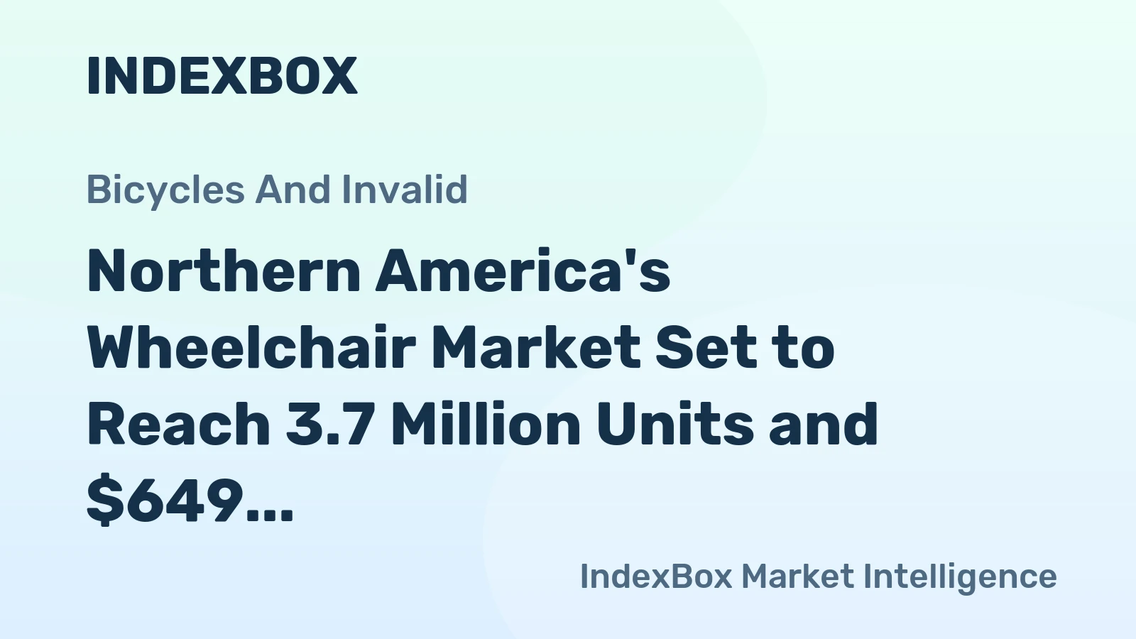 Northern America's Wheelchair Market Set to Reach 3.7 Million Units and $649 Million in Value
