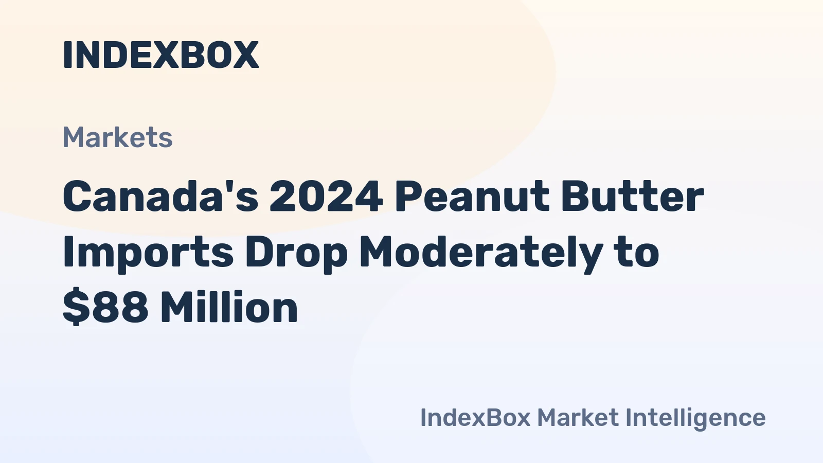 Canada's 2024 Peanut Butter Imports Drop Moderately to $88 Million