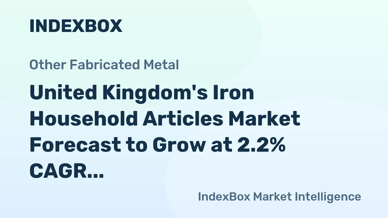United Kingdom's Iron Household Articles Market Forecast to Grow at 2.2% CAGR Through 2035