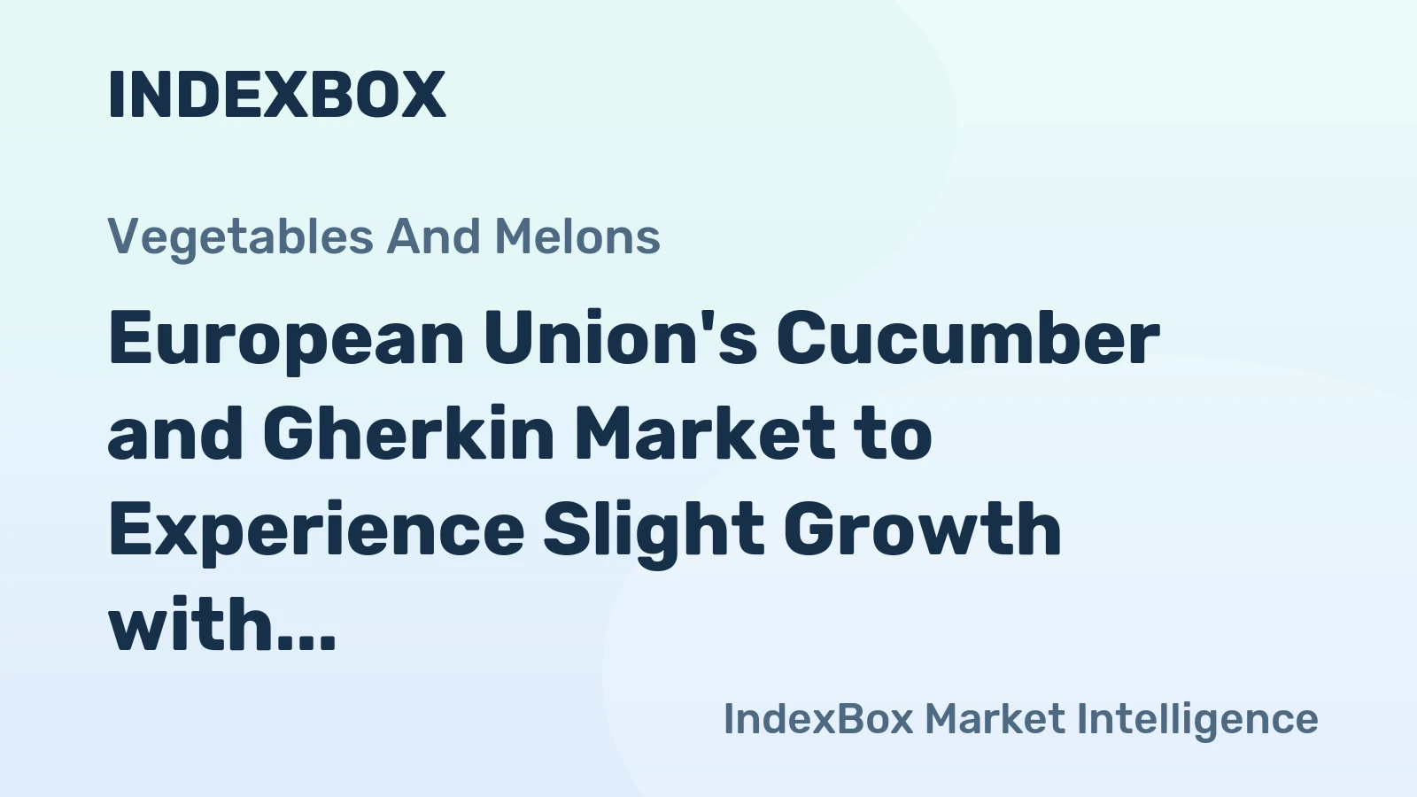 European Union's Cucumber and Gherkin Market to Experience Slight Growth with +0.5% CAGR leading to 2.7M tons by 2035
