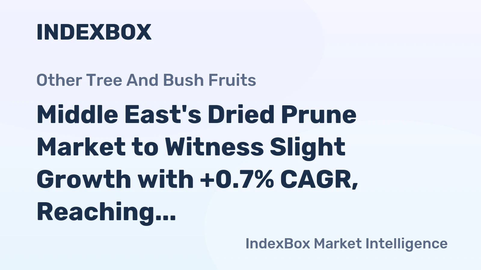 Middle East's Dried Prune Market to Witness Slight Growth with +0.7% CAGR, Reaching $43M by 2035