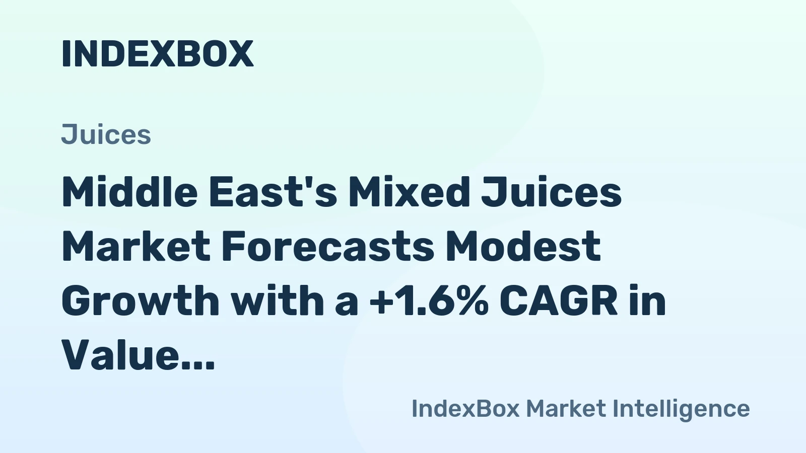 Middle East's Mixed Juices Market Forecasts Modest Growth with a +1.6% CAGR in Value