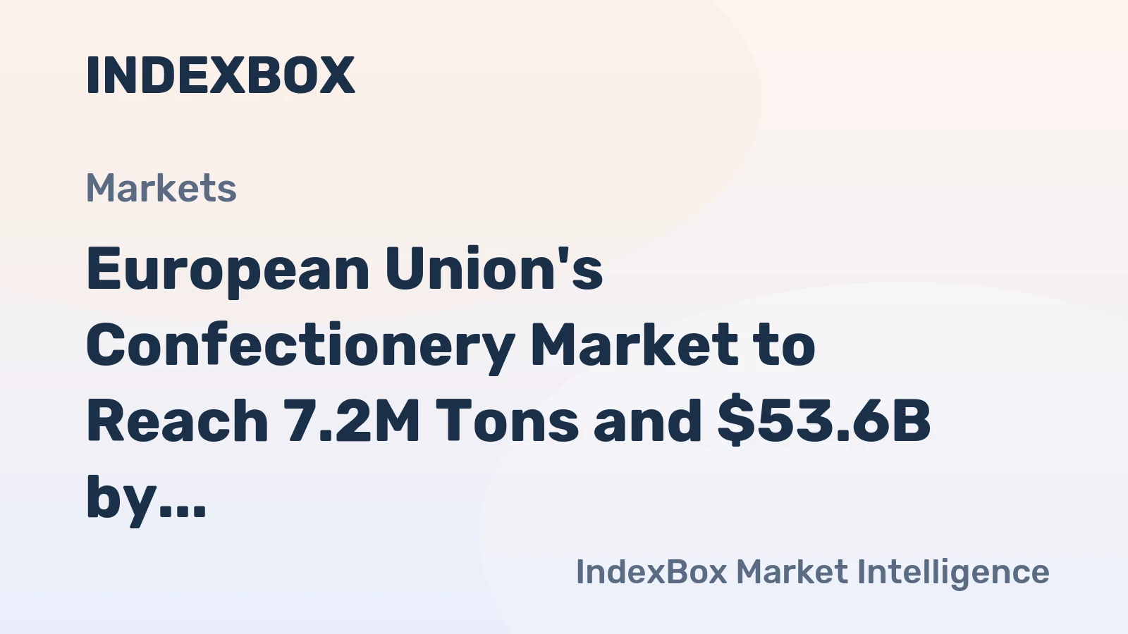European Union's Confectionery Market to Reach 7.2M Tons and $53.6B by 2035