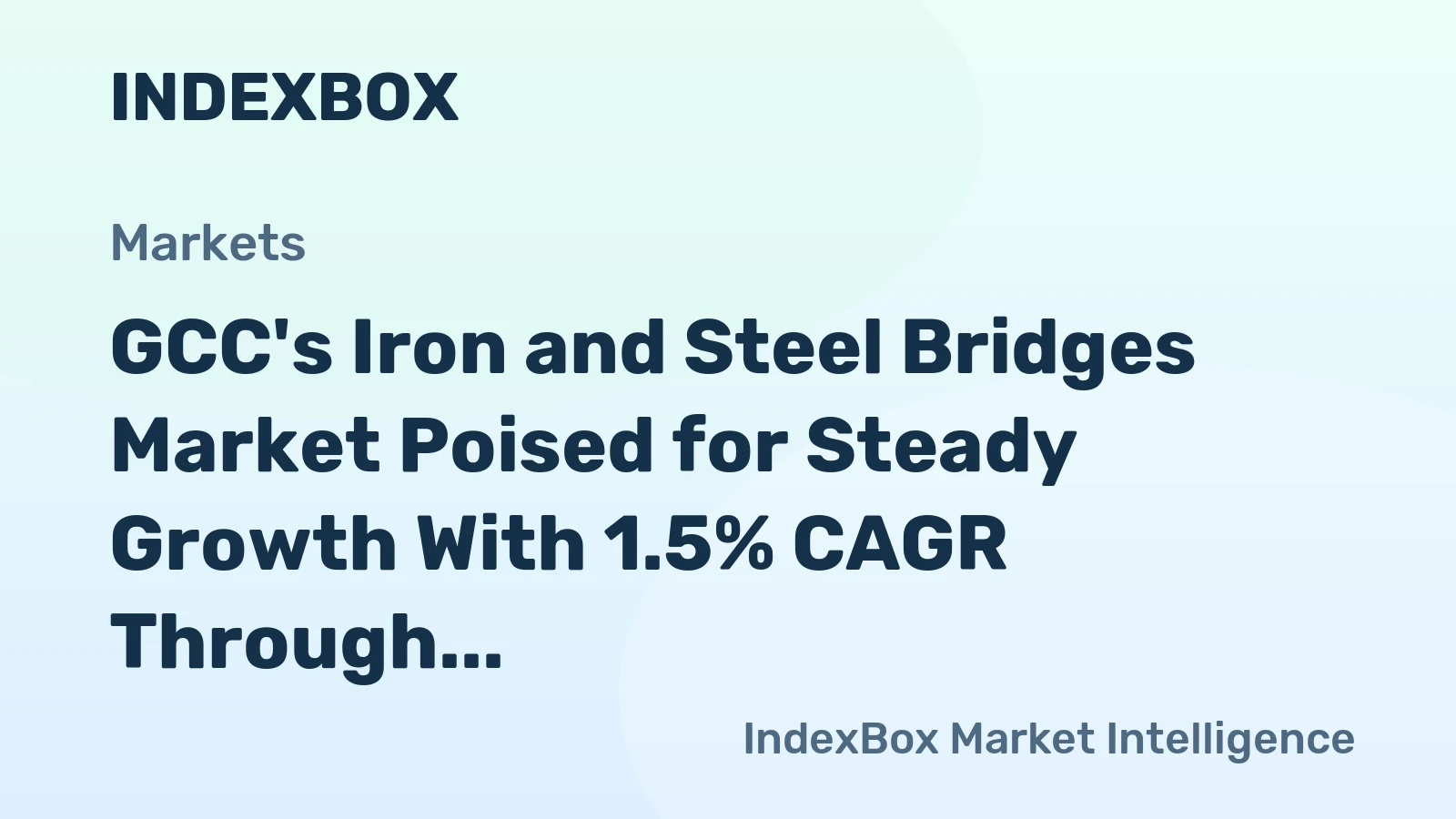 GCC's Iron and Steel Bridges Market Poised for Steady Growth With 1.5% CAGR Through 2035