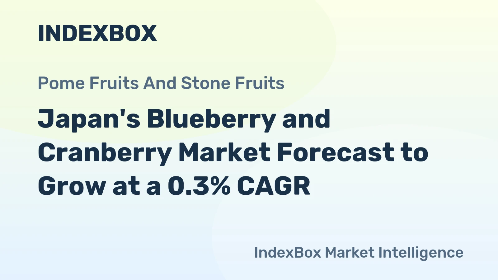 Japan's Blueberry and Cranberry Market Forecast to Grow at a 0.3% CAGR