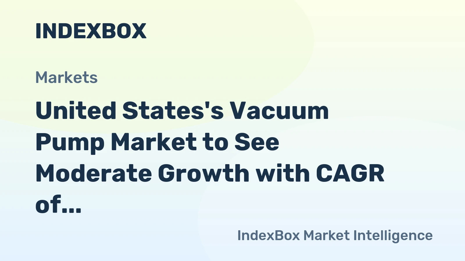 United States's Vacuum Pump Market to See Moderate Growth with CAGR of +1.8% Over Next Decade