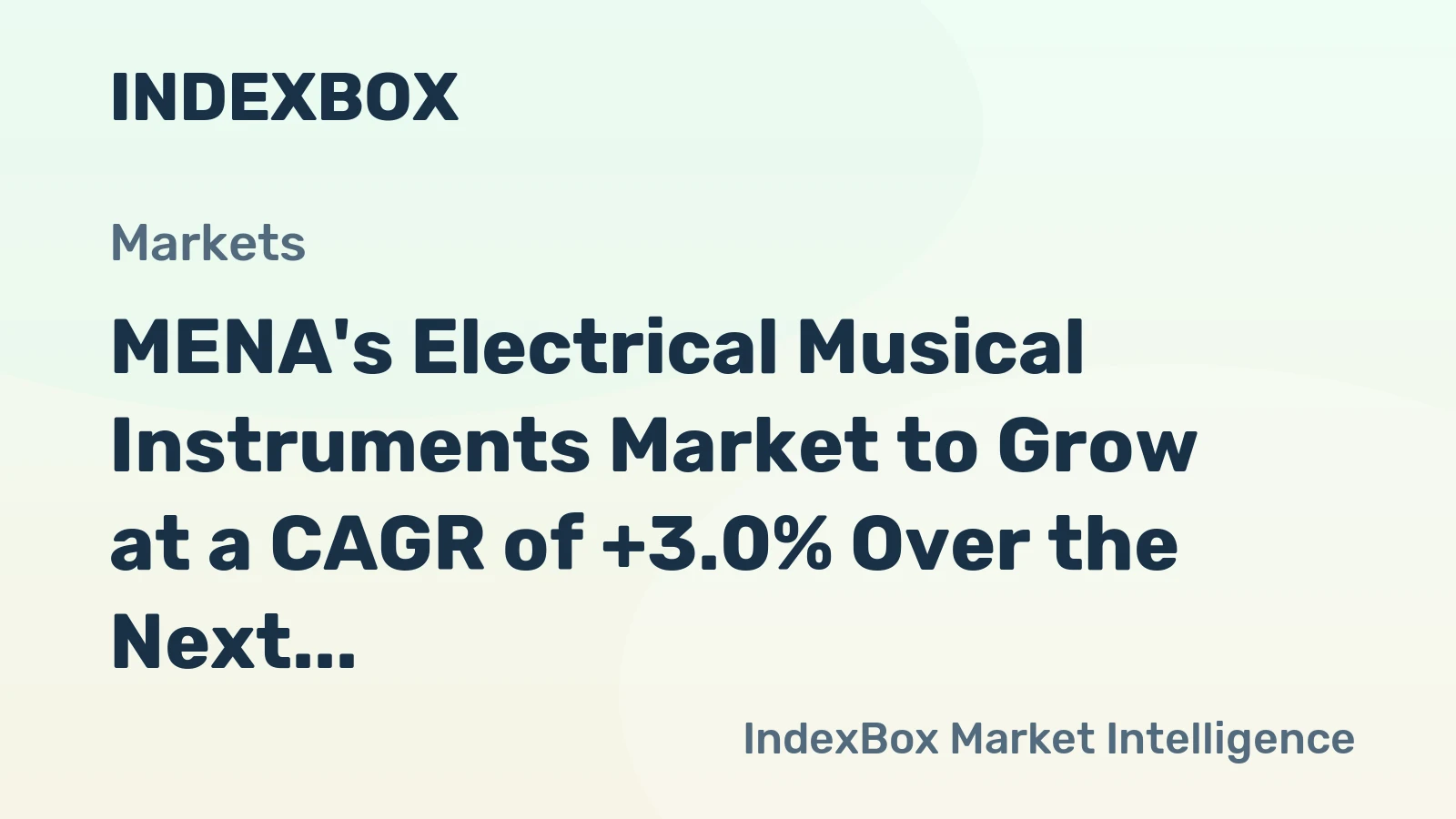 MENA's Electrical Musical Instruments Market to Grow at a CAGR of +3.0% Over the Next Decade, Reaching $194M by 2035
