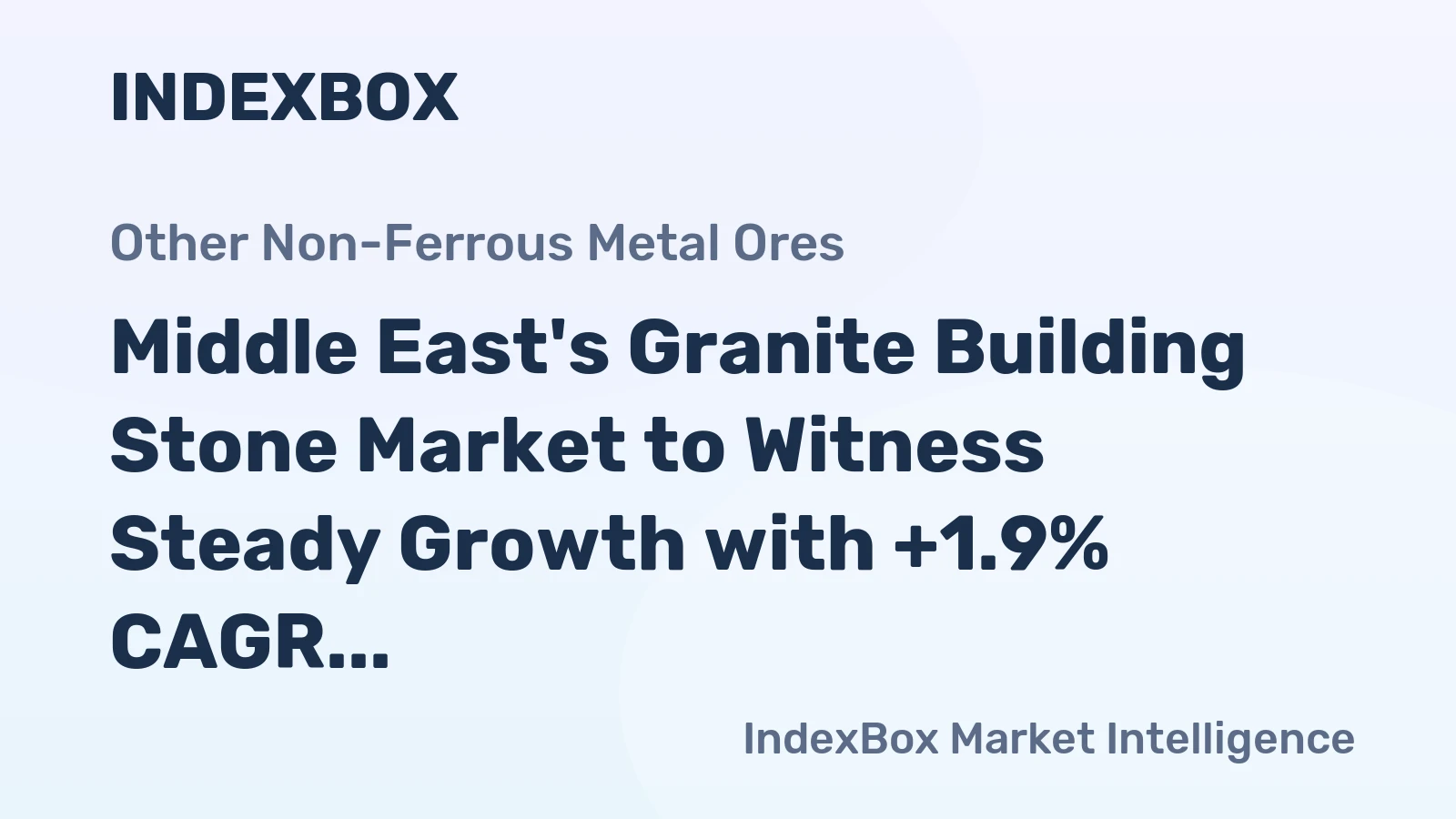 Middle East's Granite Building Stone Market to Witness Steady Growth with +1.9% CAGR