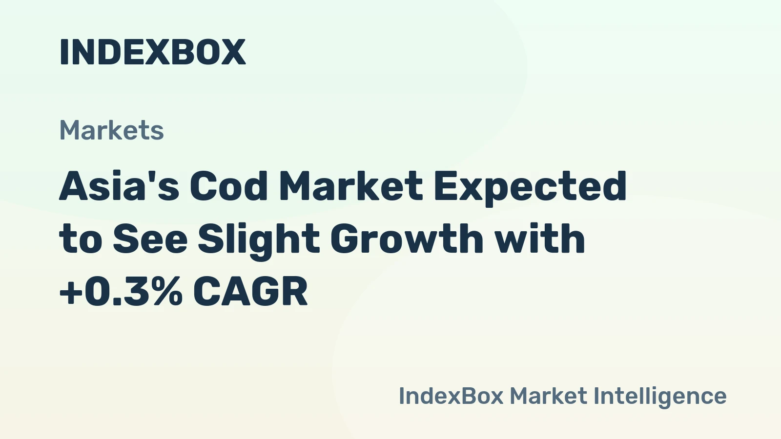 Asia's Cod Market Expected to See Slight Growth with +0.3% CAGR