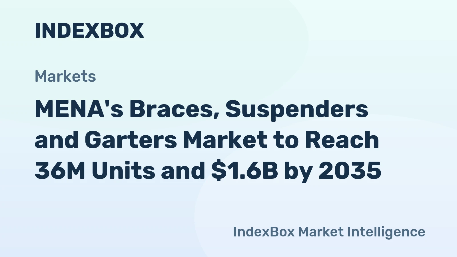 MENA's Braces, Suspenders and Garters Market to Reach 36M Units and $1.6B by 2035