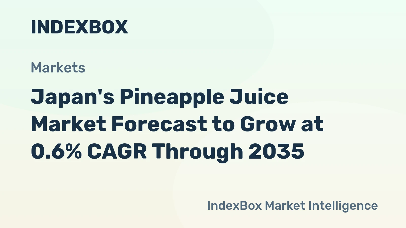Japan's Pineapple Juice Market Forecast to Grow at 0.6% CAGR Through 2035