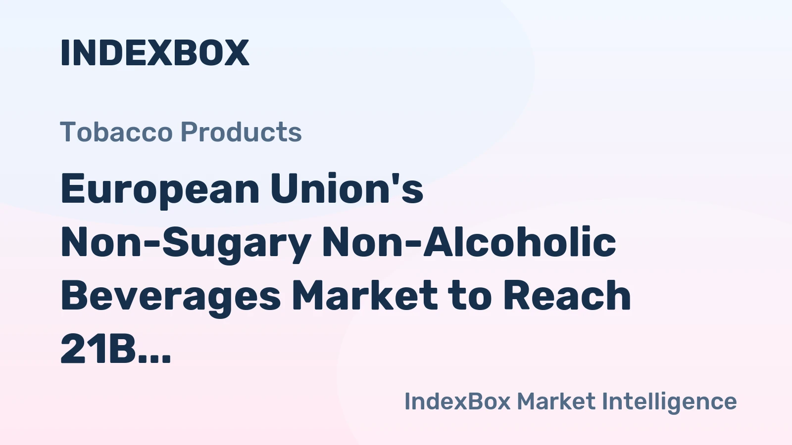 European Union's Non-Sugary Non-Alcoholic Beverages Market to Reach 21B Litres by 2035, Valued at $23.6B