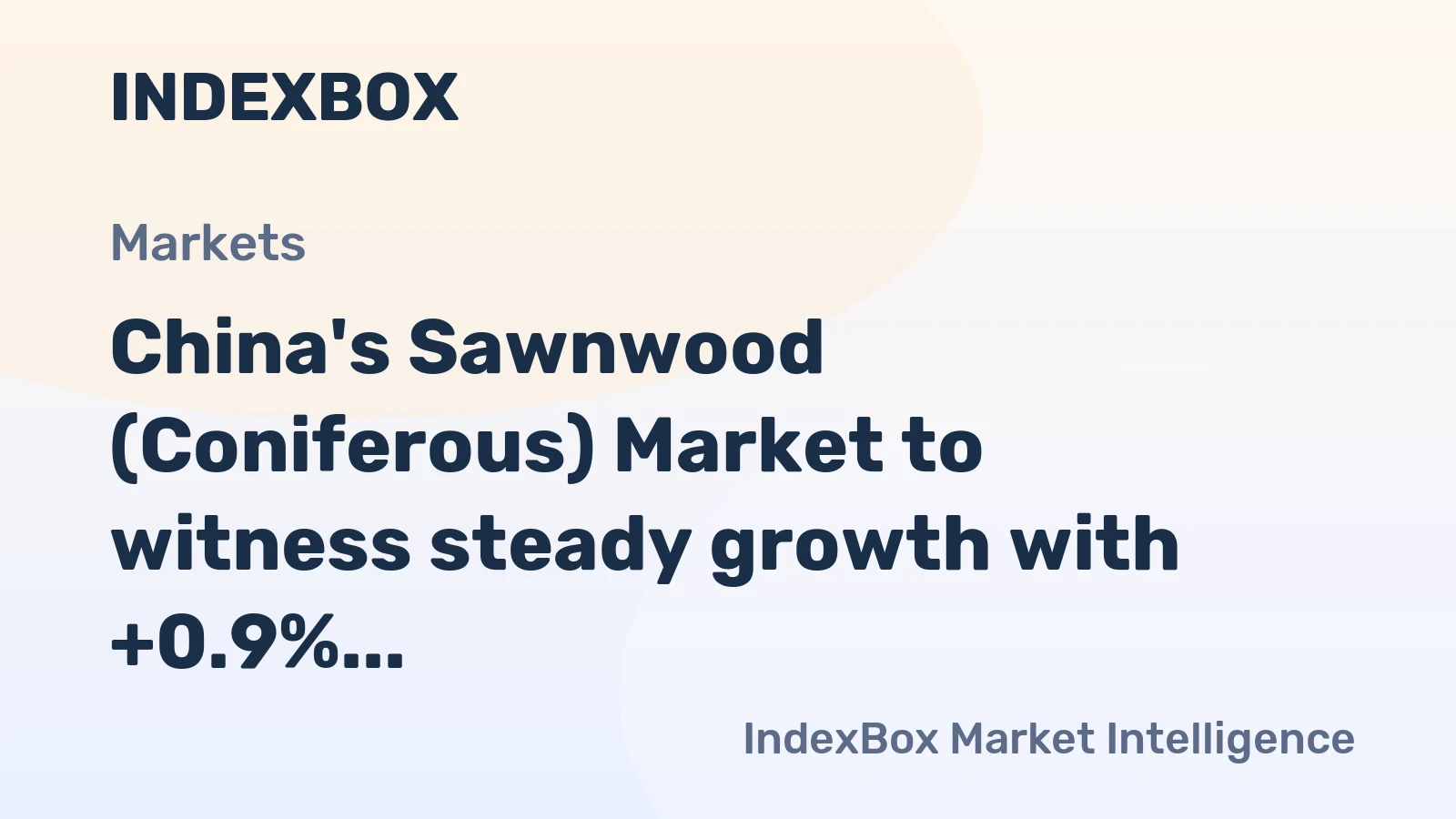China's Sawnwood (Coniferous) Market to witness steady growth with +0.9% CAGR through 2035