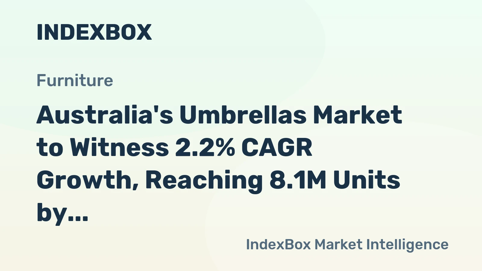 Australia's Umbrellas Market to Witness 2.2% CAGR Growth, Reaching 8.1M Units by 2035