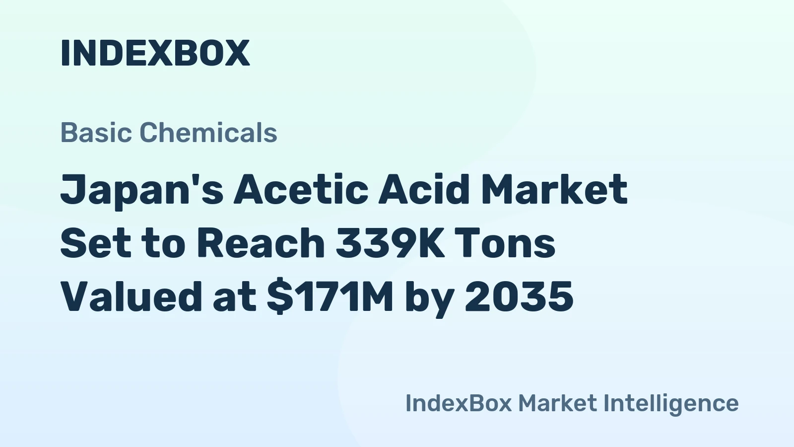 Japan's Acetic Acid Market Set to Reach 339K Tons Valued at $171M by 2035
