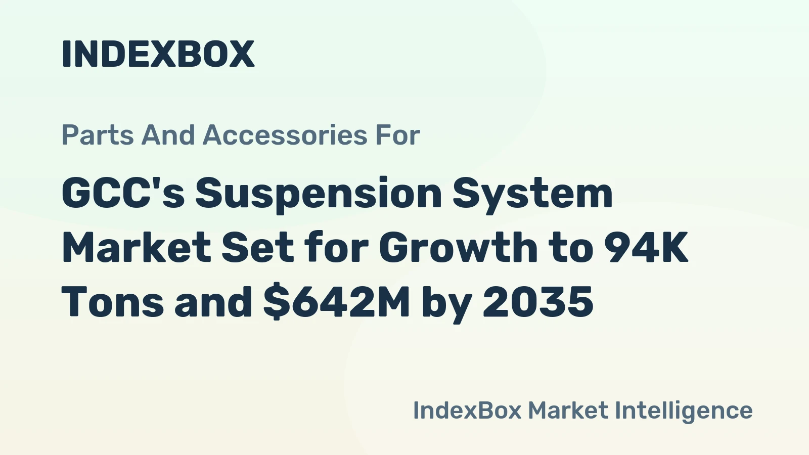 GCC's Suspension System Market Set for Growth to 94K Tons and $642M by 2035
