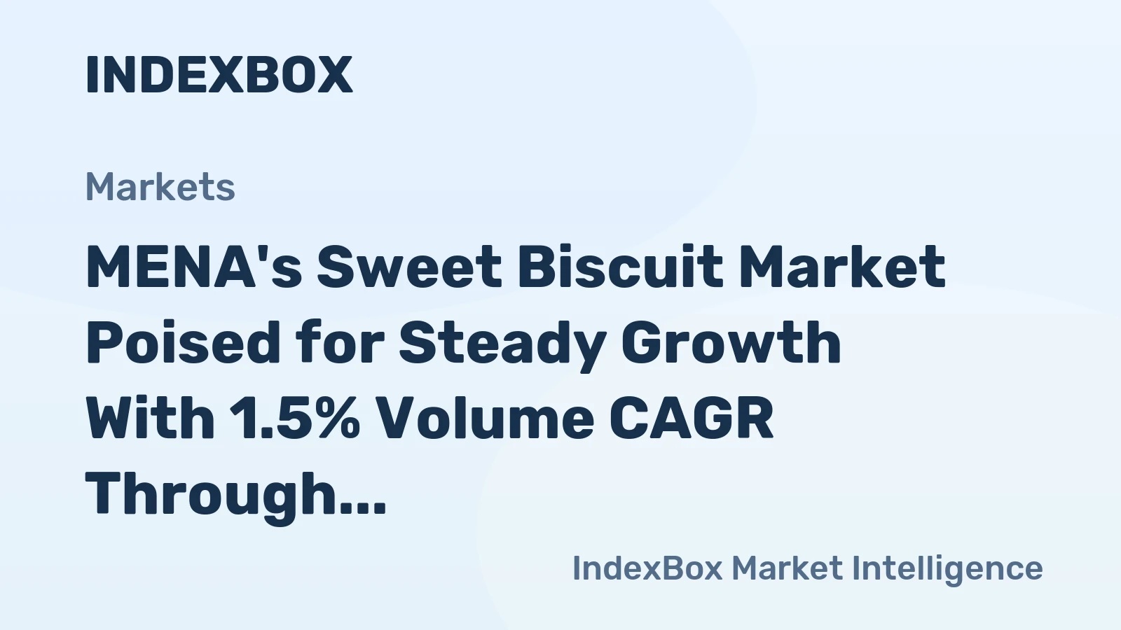 MENA's Sweet Biscuit Market Poised for Steady Growth With 1.5% Volume CAGR Through 2035