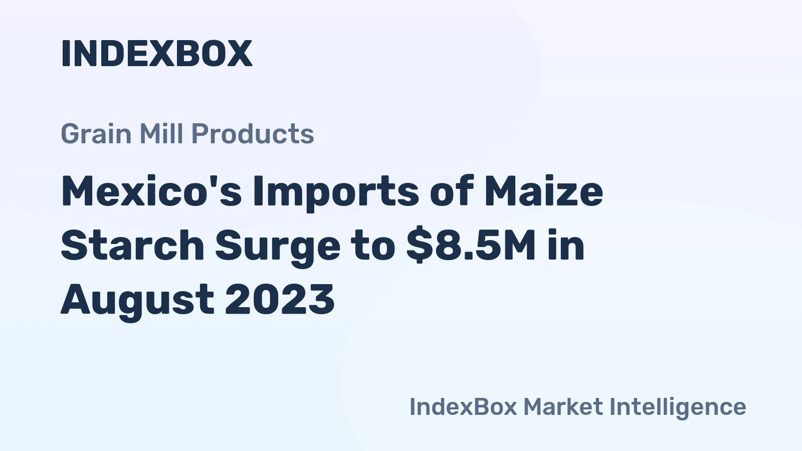 Mexico's Imports of Maize Starch Surge to $8.5M in August 2023