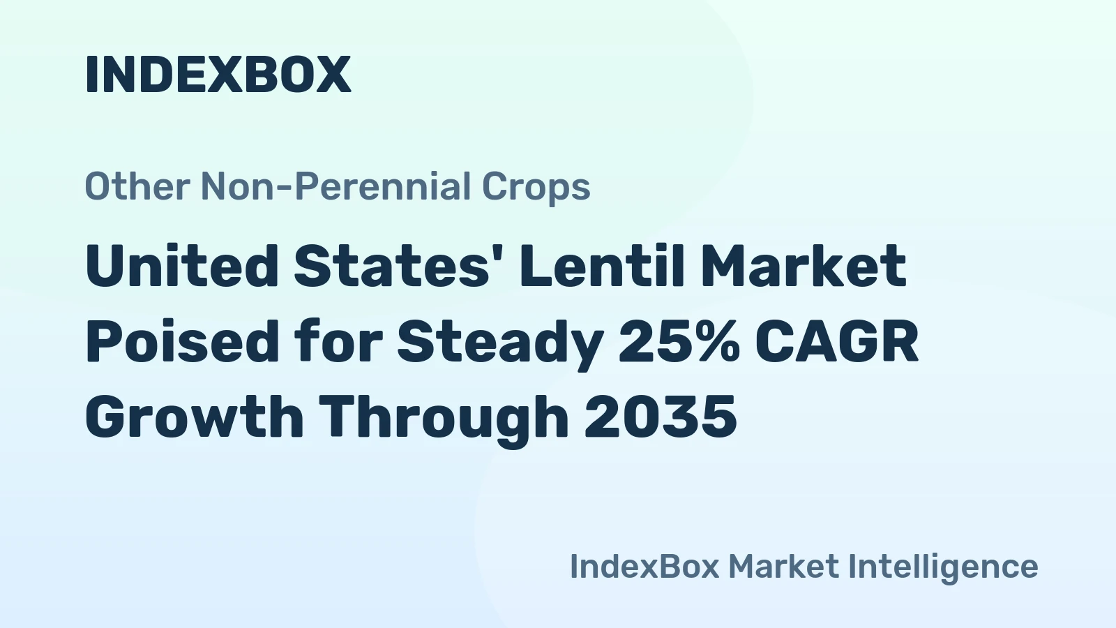 United States' Lentil Market Poised for Steady 25% CAGR Growth Through 2035