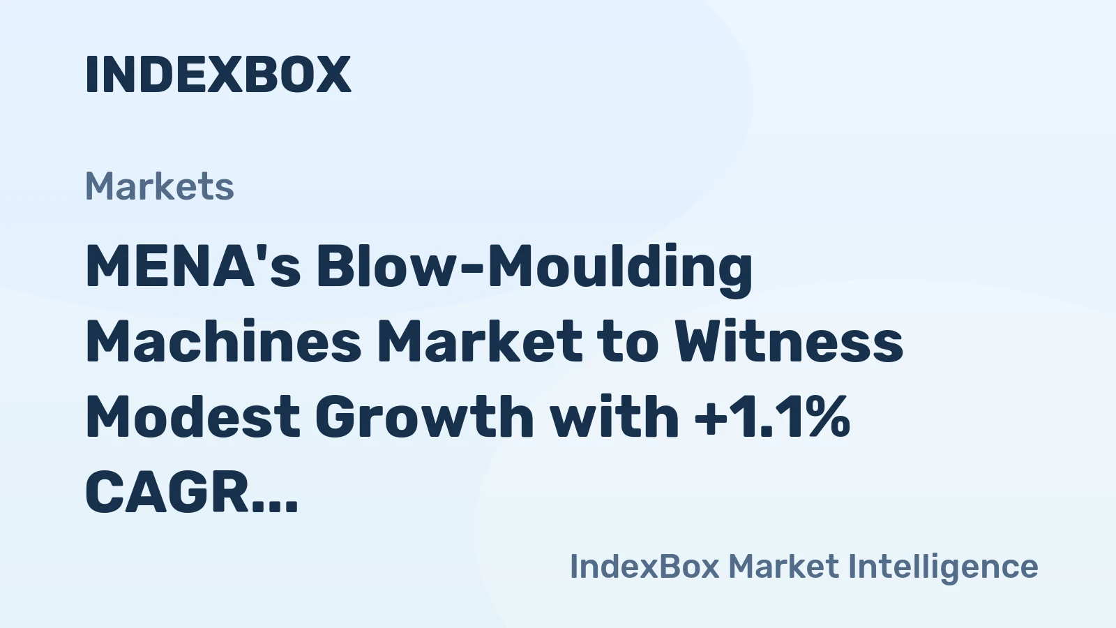 MENA's Blow-Moulding Machines Market to Witness Modest Growth with +1.1% CAGR Through 2035
