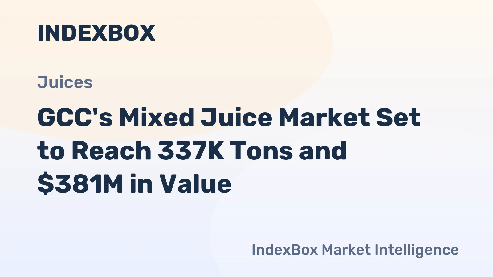 GCC's Mixed Juice Market Set to Reach 337K Tons and $381M in Value