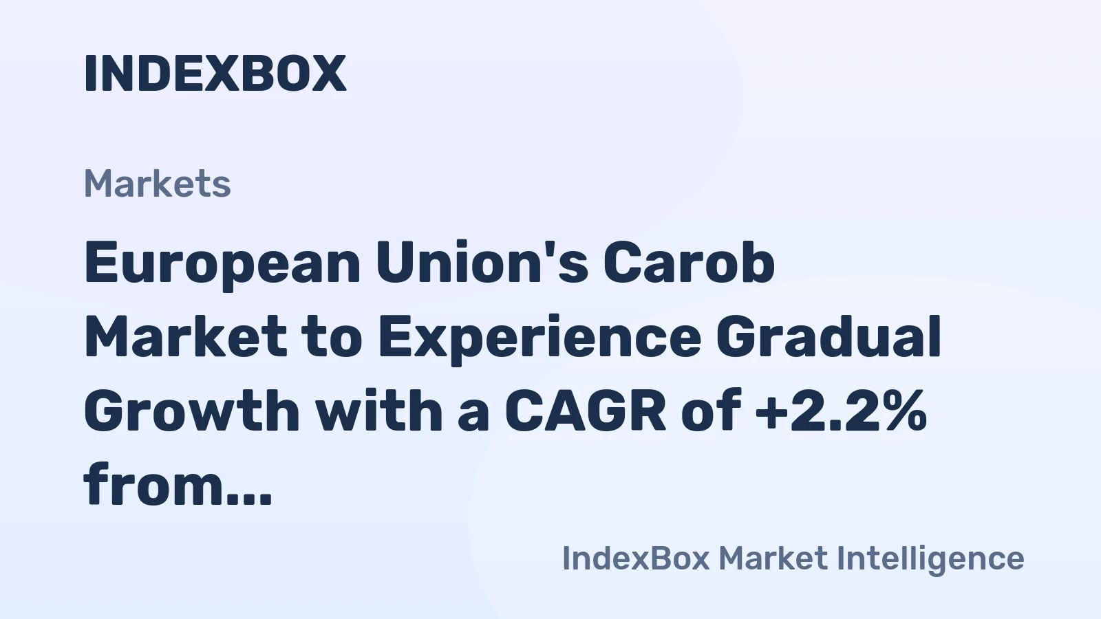 European Union's Carob Market to Experience Gradual Growth with a CAGR of +2.2% from 2024 to 2035