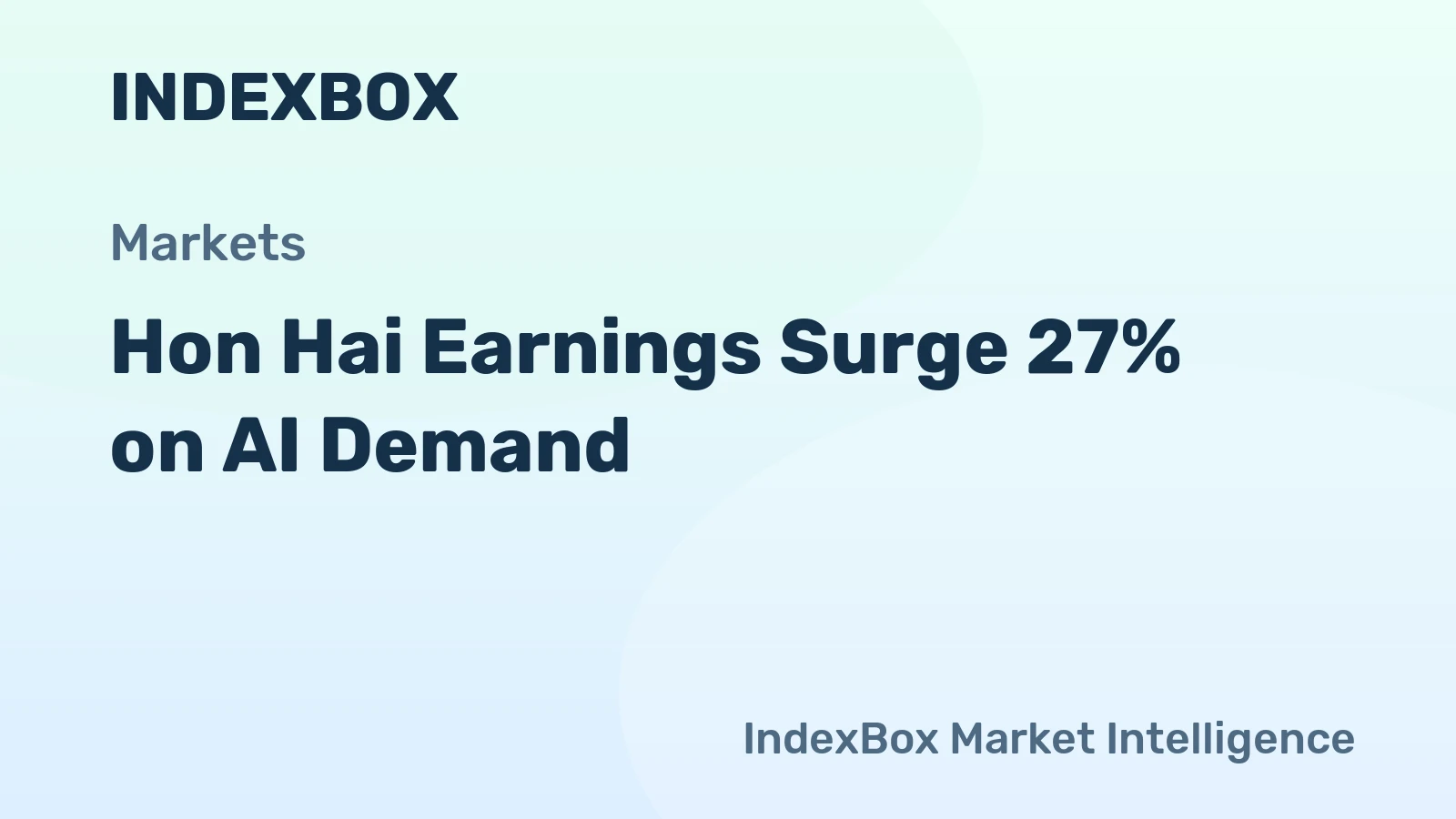 Hon Hai Earnings Surge 27% on AI Demand