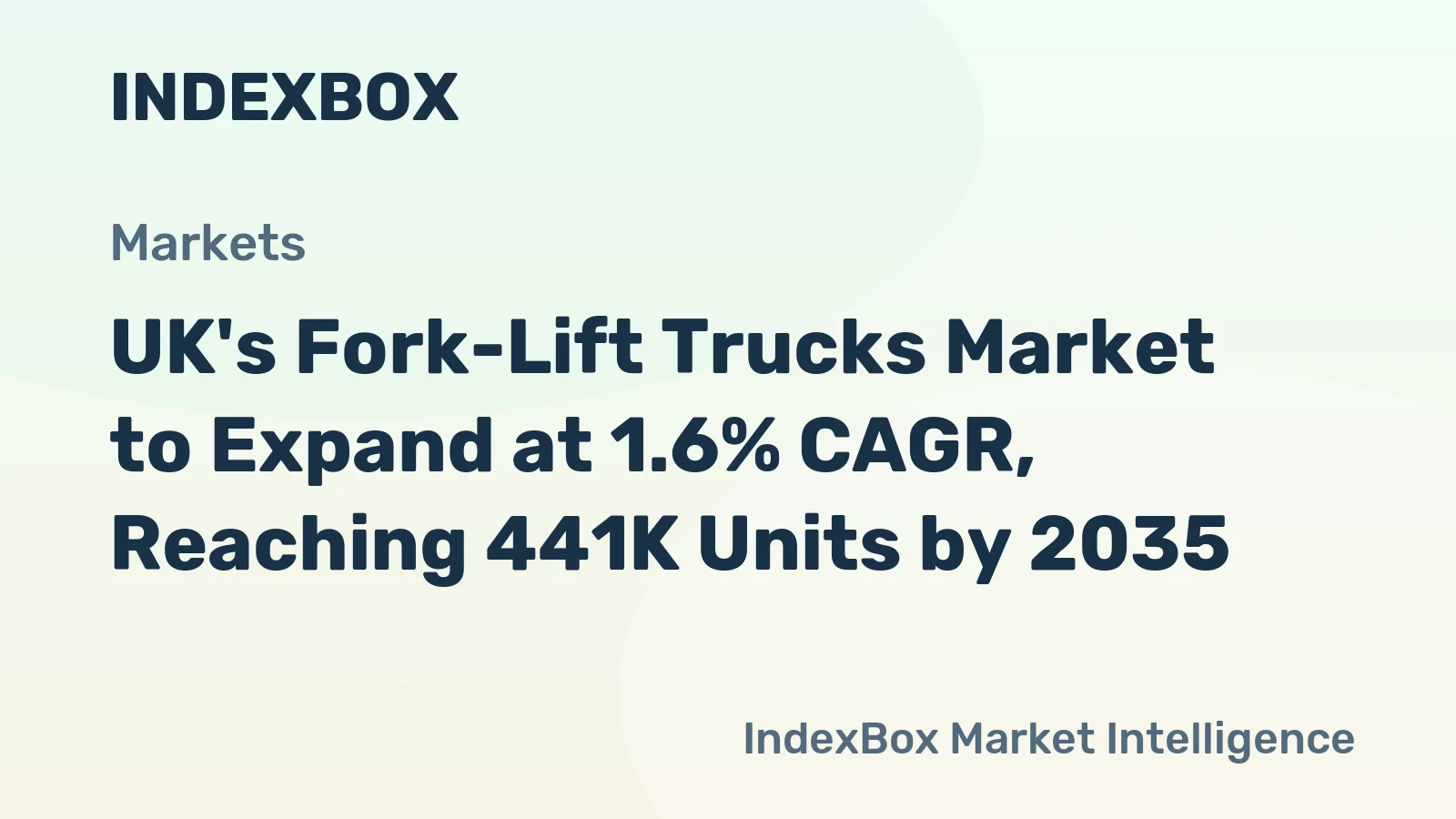 UK's Fork-Lift Trucks Market to Expand at 1.6% CAGR, Reaching 441K Units by 2035