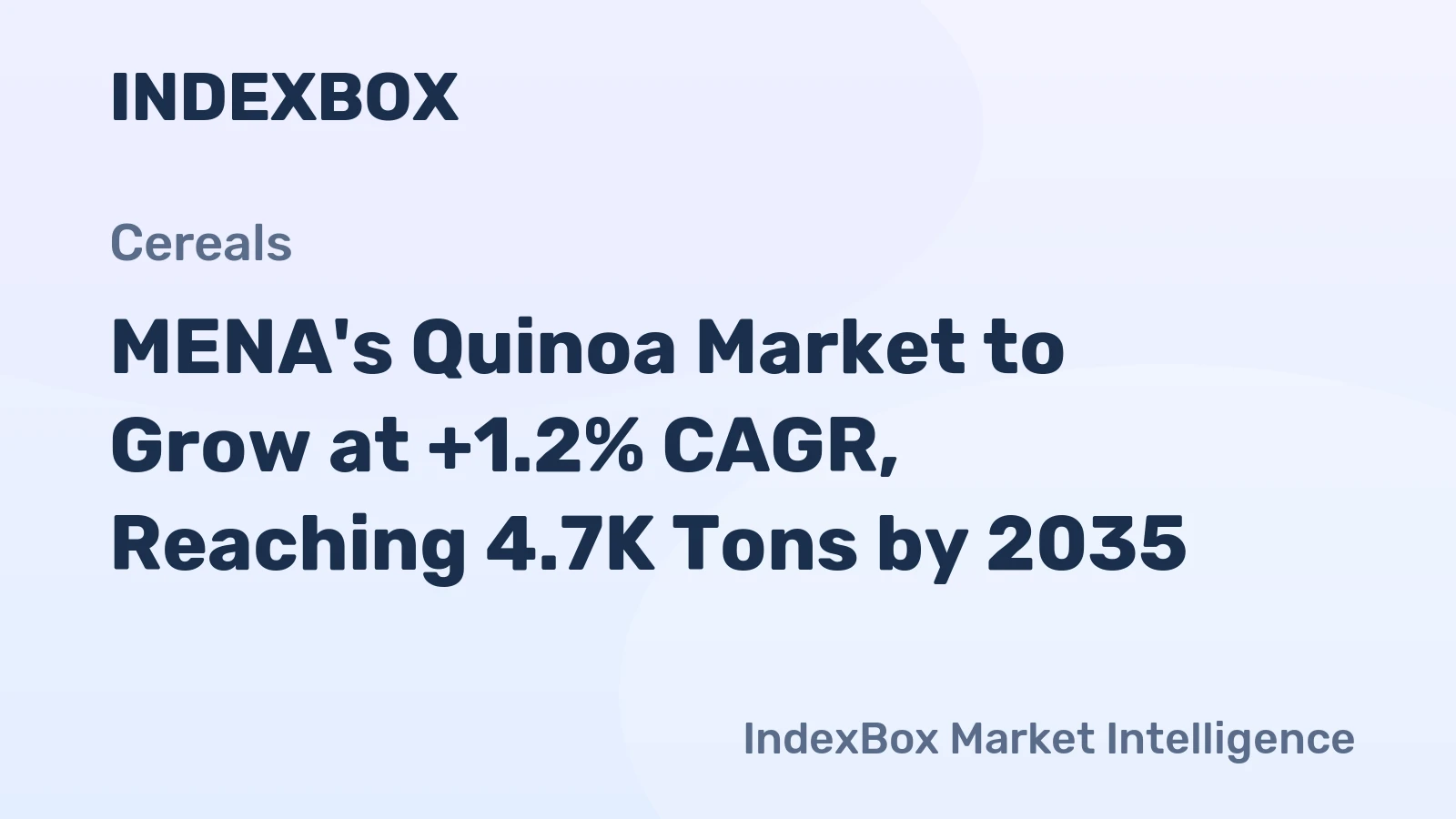 MENA's Quinoa Market to Grow at +1.2% CAGR, Reaching 4.7K Tons by 2035
