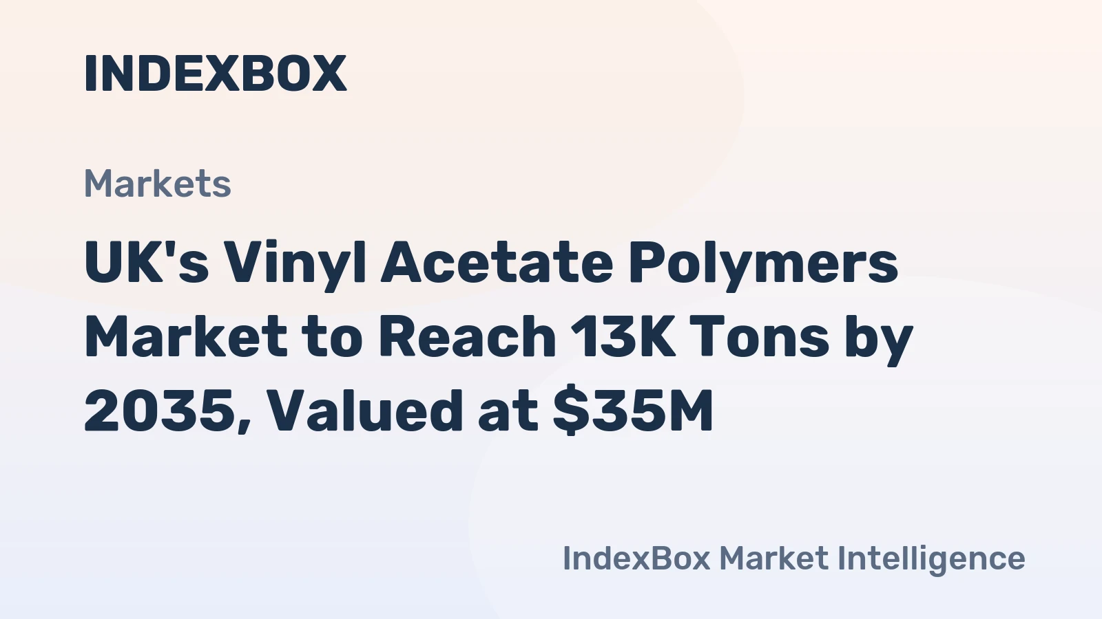 UK's Vinyl Acetate Polymers Market to Reach 13K Tons by 2035, Valued at $35M