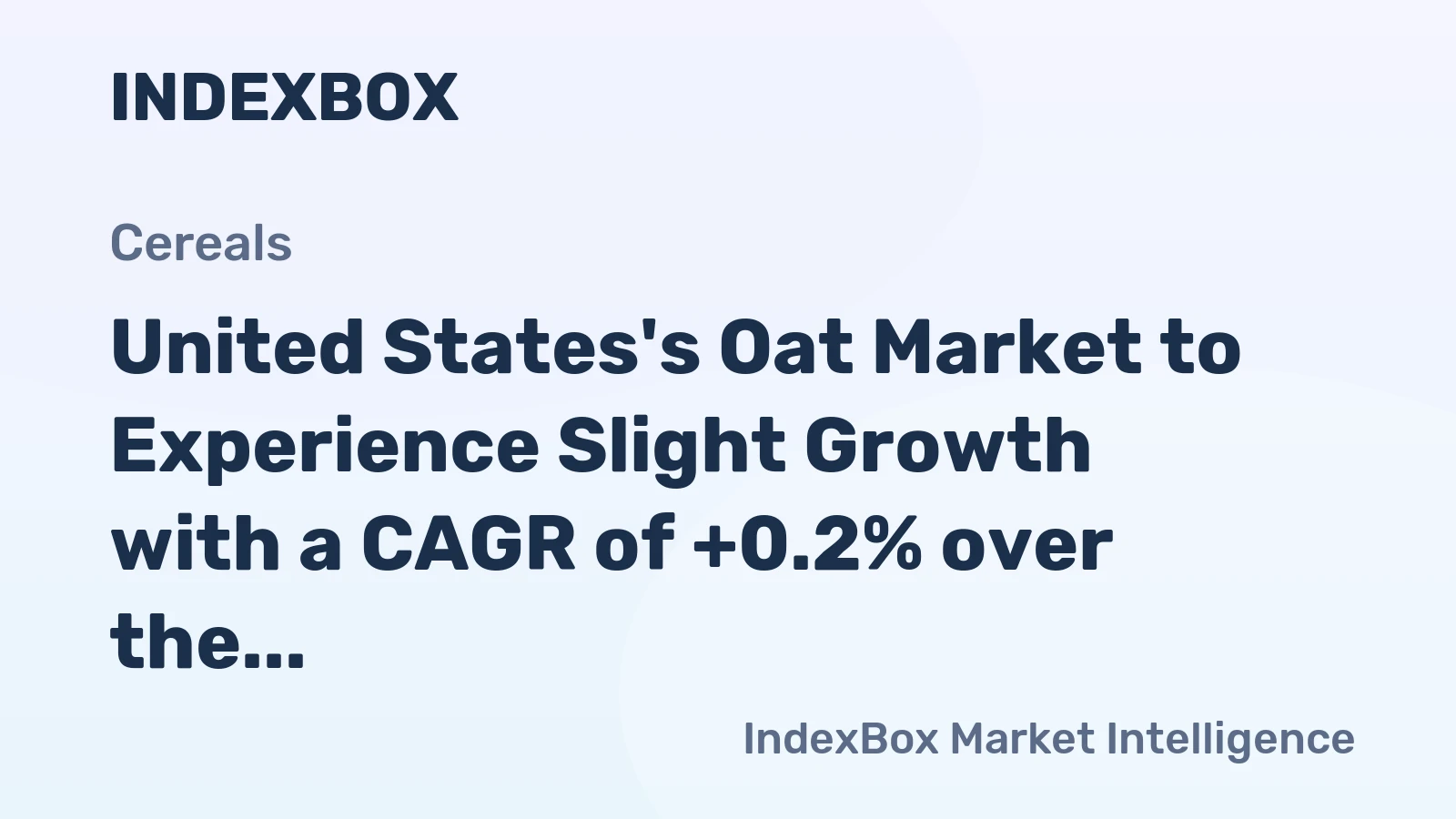 United States's Oat Market to Experience Slight Growth with a CAGR of +0.2% over the Next Decade