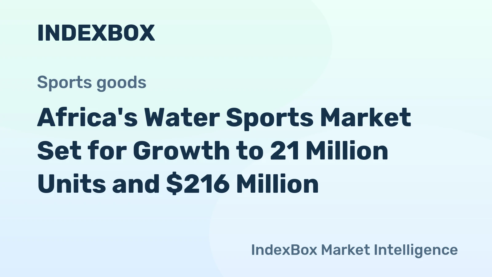 Africa's Water Sports Market Set for Growth to 21 Million Units and $216 Million