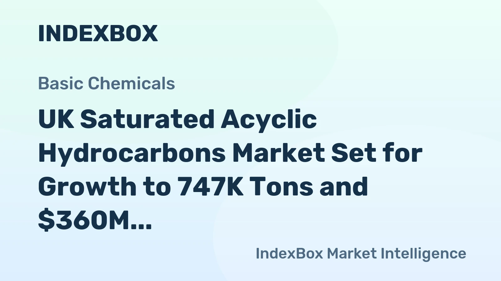 UK Saturated Acyclic Hydrocarbons Market Set for Growth to 747K Tons and $360M by 2035