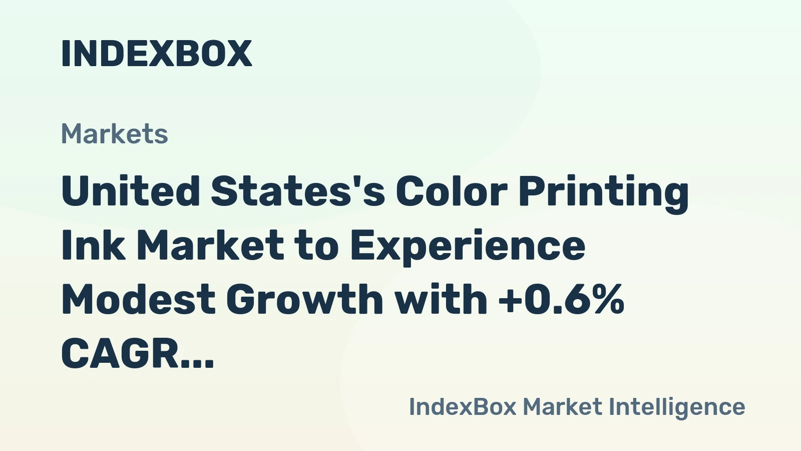 United States's Color Printing Ink Market to Experience Modest Growth with +0.6% CAGR Forecasted from 2024 to 2035