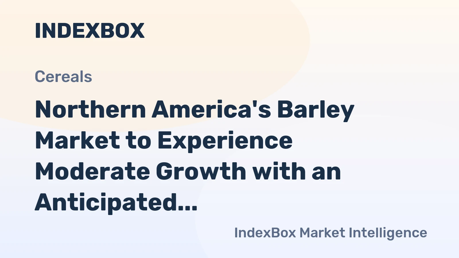 Northern America's Barley Market to Experience Moderate Growth with an Anticipated CAGR of +1.0% from 2024 to 2035