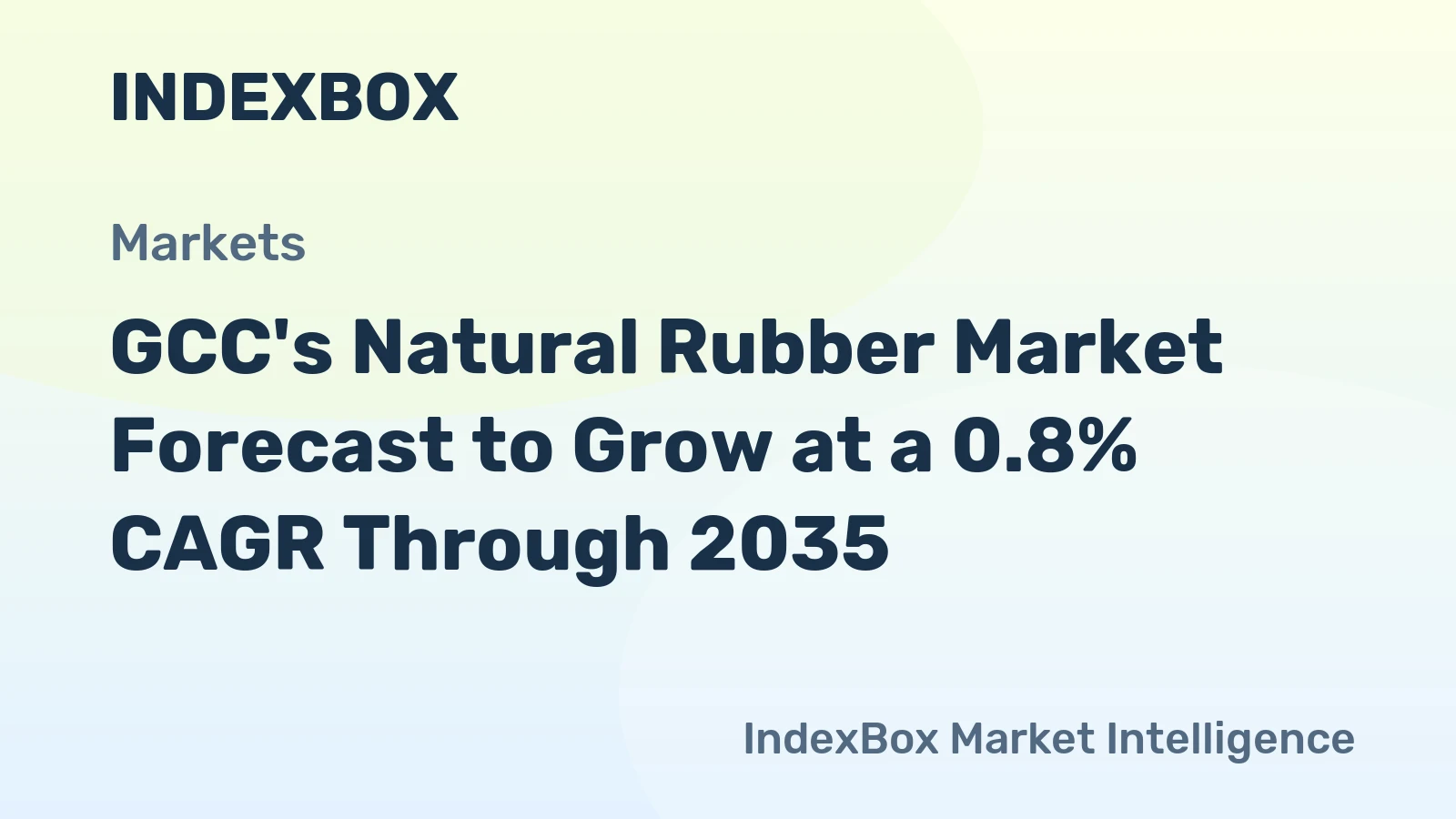 GCC's Natural Rubber Market Forecast to Grow at a 0.8% CAGR Through 2035